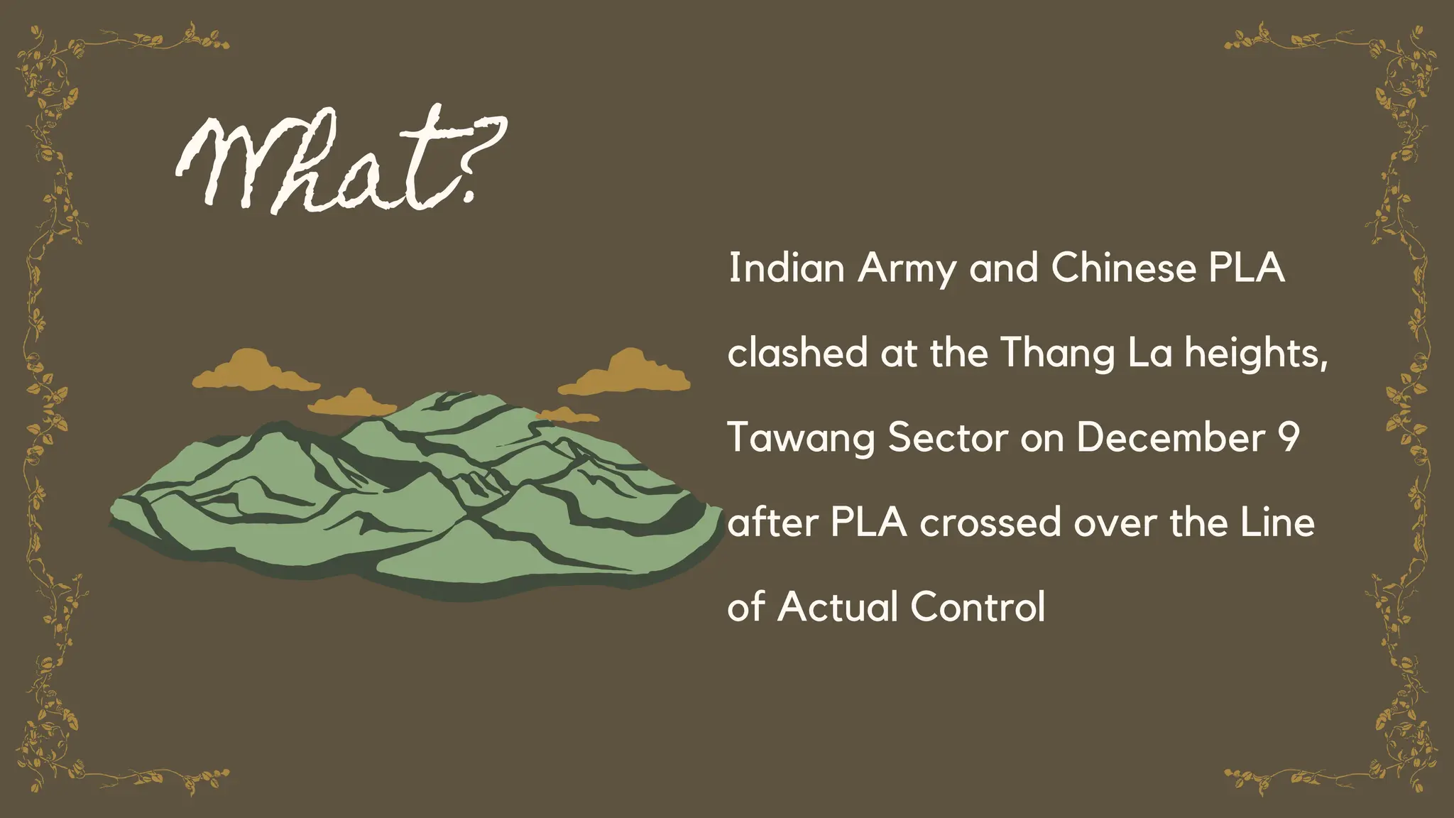India China Border Clashes in Arunachal Pradesh's Thang La | PPT