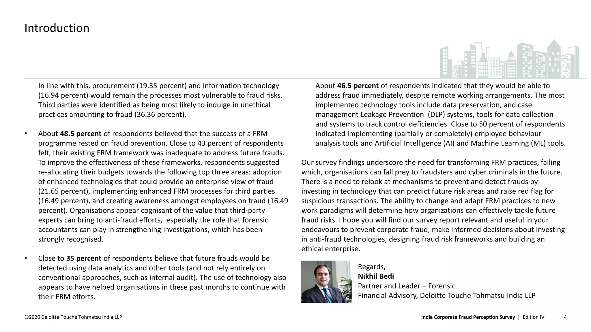 Deloitte India’s Edition IV of India Corporate Fraud Perception Survey ...