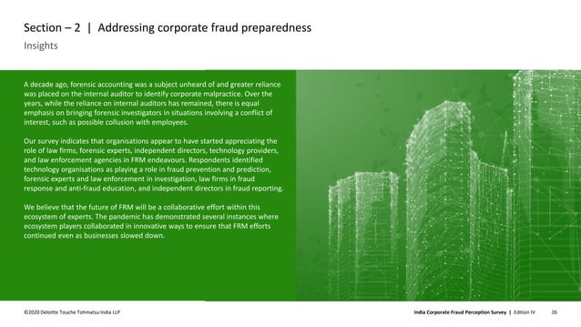 Deloitte India’s Edition IV of India Corporate Fraud Perception Survey ...