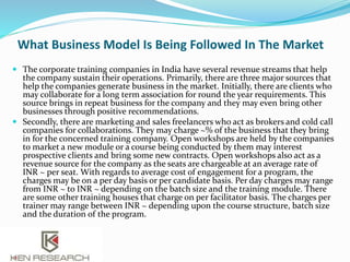 India corporate training market,Business Model in India Corporate ...