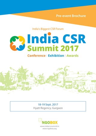 India CSR Summit and Exhibition 2017-Pre-Event Brochure | PDF