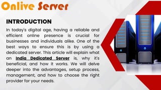 Scalable Solutions: India Dedicated Server for Growing Businesses | PPT | Free Download