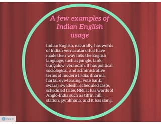 India English - A short tour around the culture and the language | PDF