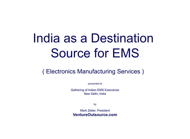 India electronics manufacturing services (EMS) and contract ...