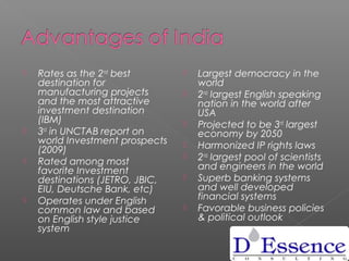 INDIA ENTRY STRATEGY SERVICES FOR MARKETING TO INDIA / SET UP BUISNESS ...