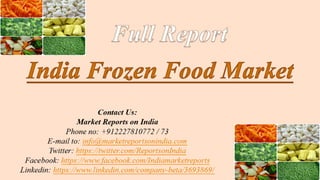 India frozen food market | PPT