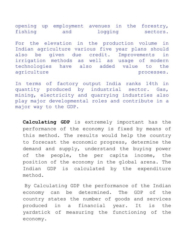 India gdp history | DOCX | Economy | Business and Finance