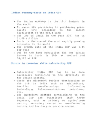 India gdp history | DOCX