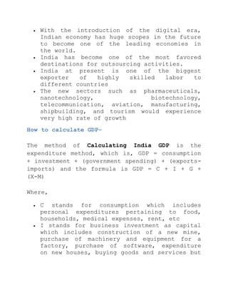 India gdp history | DOCX