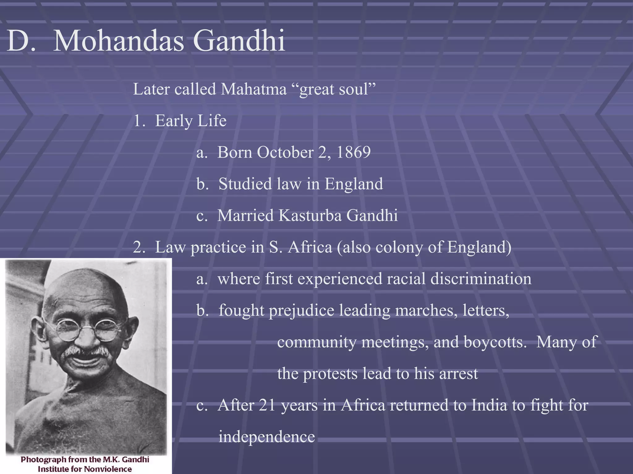 India:ghandi intro | PPT