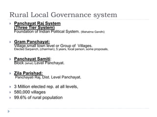 Governance in Sub Continent (India), Local Governance, Local Governance ...