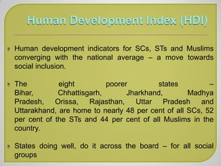India human index: Towards Social Inclusion | PPTX