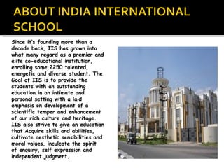 India international school | PPT