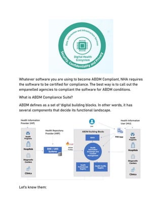 India is Accelerating Digital Healthcare with ABDM Compliance Suite | PDF