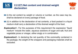 India Labelling Requirements for Pre-packaged Foods_2012 | PDF
