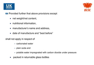 India Labelling Requirements for Pre-packaged Foods_2012 | PDF