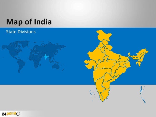 Editable PowerPoint Map of India
