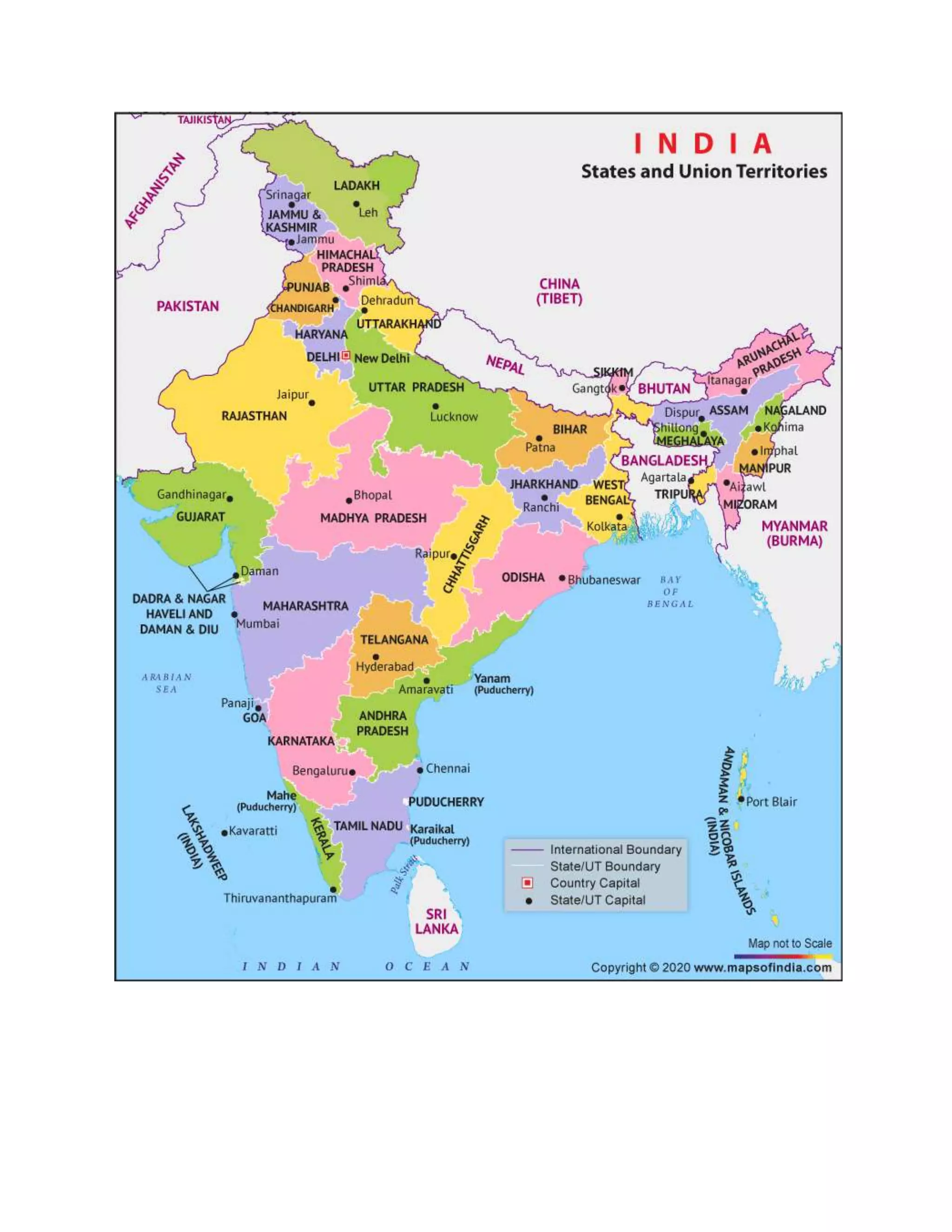 India map reference like atlas | DOCX