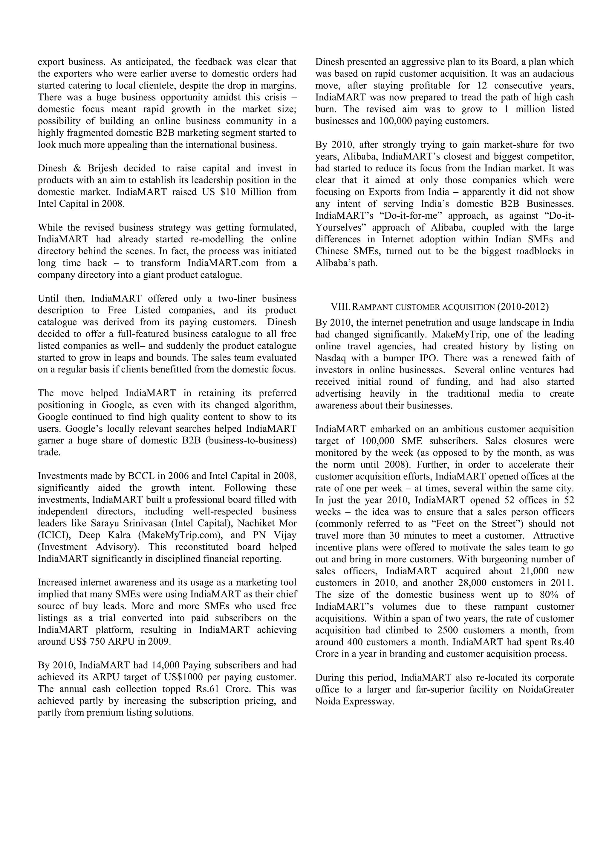 Indiamart Analysis | PDF