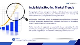 India Metal Roofing Market Trends & Outlook Report 2034 | PDF