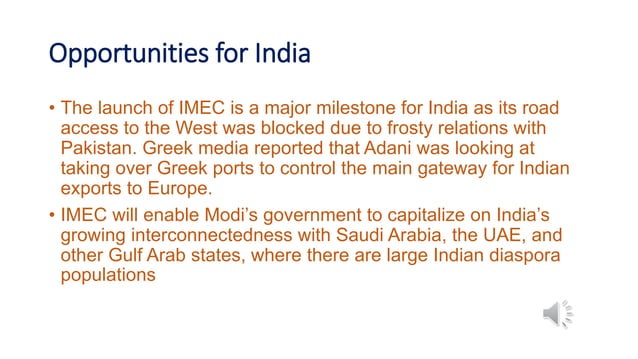 INDIA MIDDLE EAST ECONOMIC CORRIDOR.pptx | Currencies | Economy