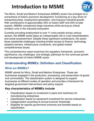 India's MSME Ecosystem – A Case study with In depth Analysis - Garima ...