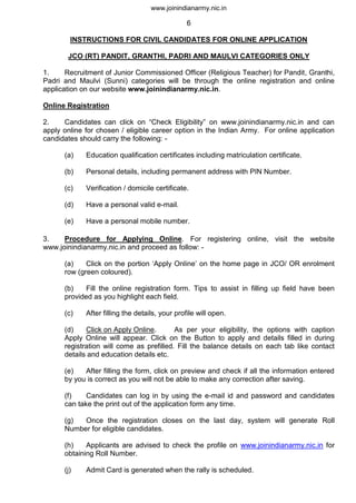 Indian Army JCO Recruitment Religious Teacher | PDF