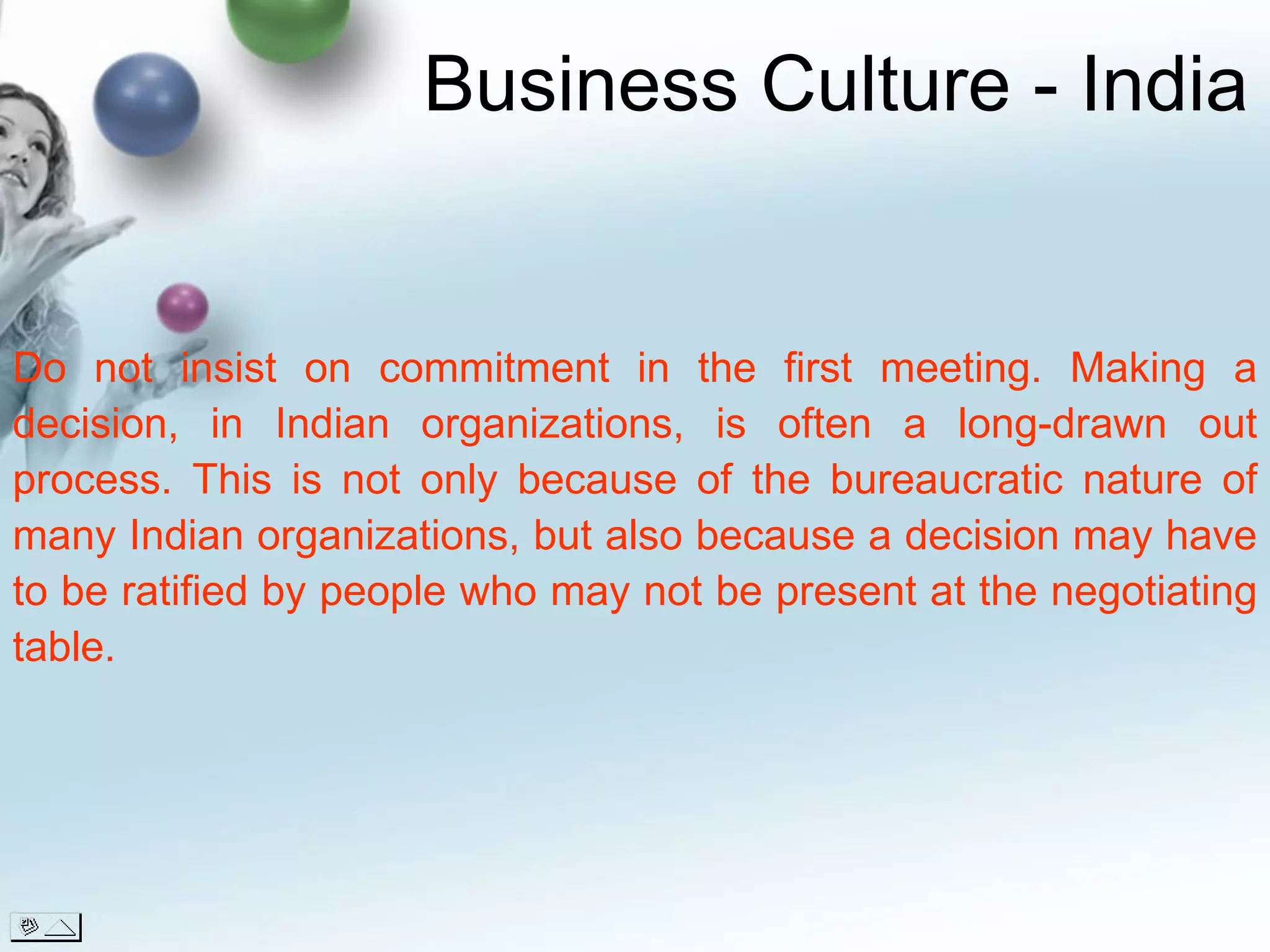 Know more about Indian Business Culture | PPT