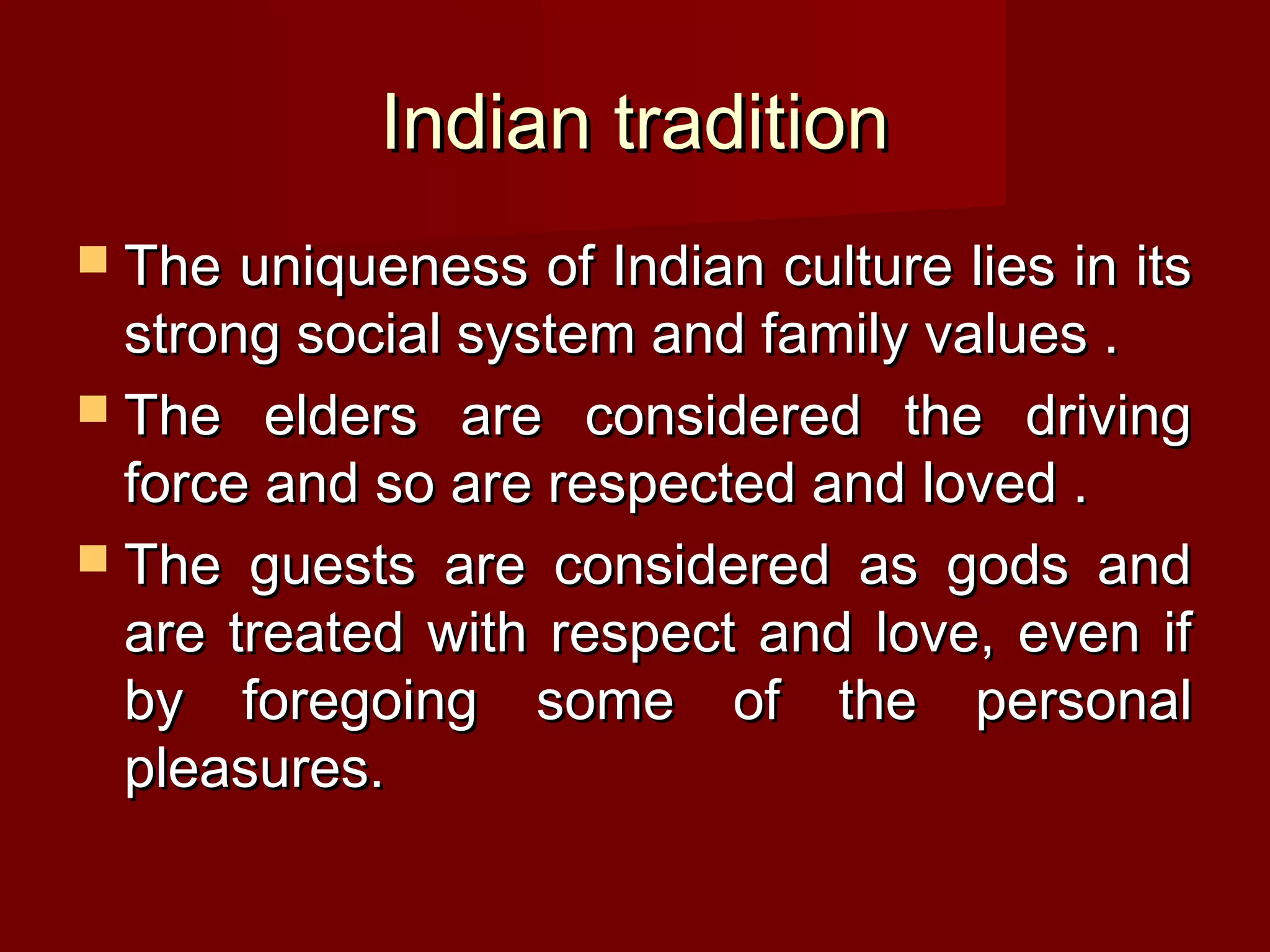 Indian culture norms & popullation | PPT