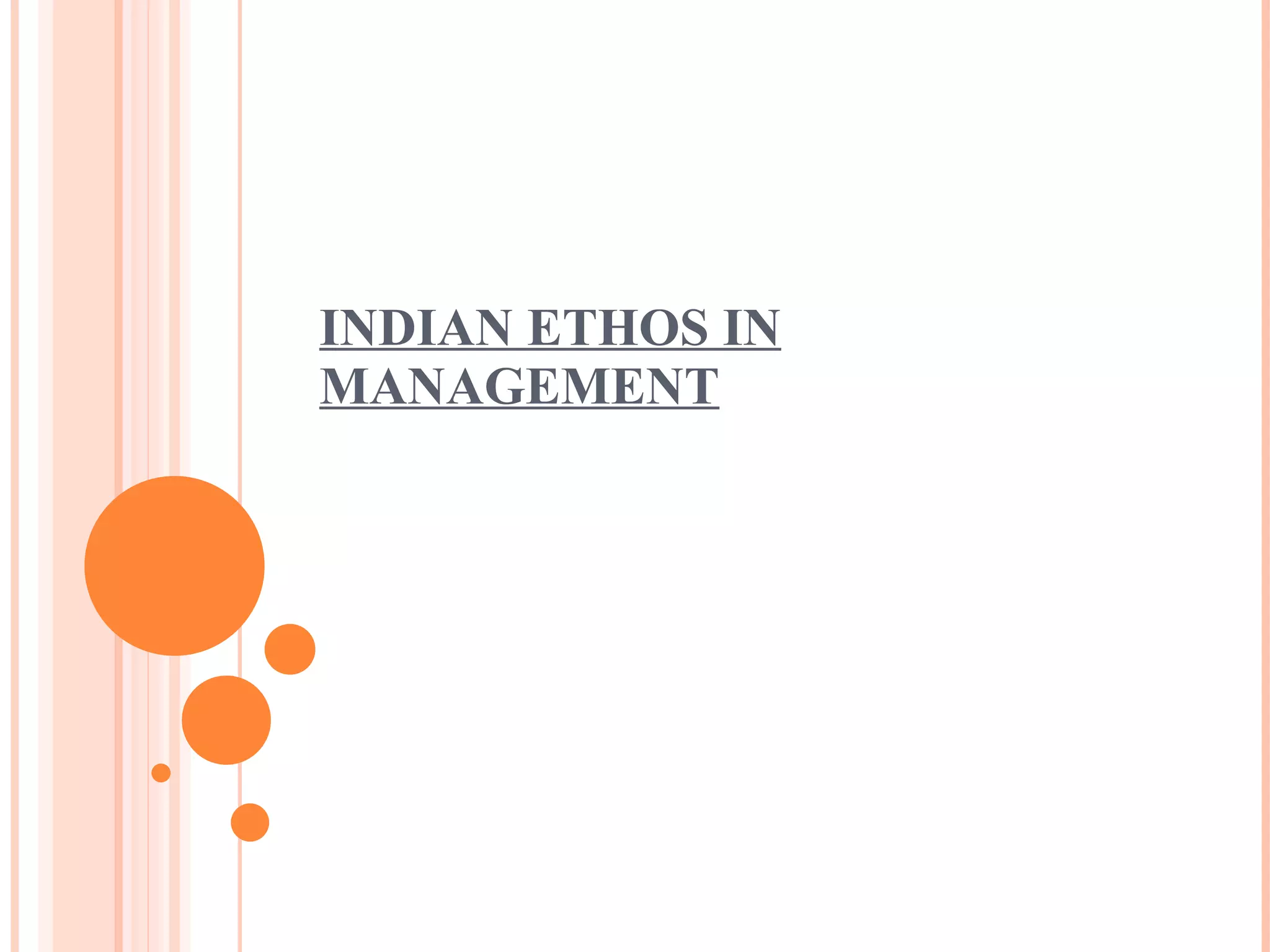 Indian Ethos In Management | PPT
