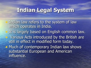 Indian Legal System An Introduction | PPT