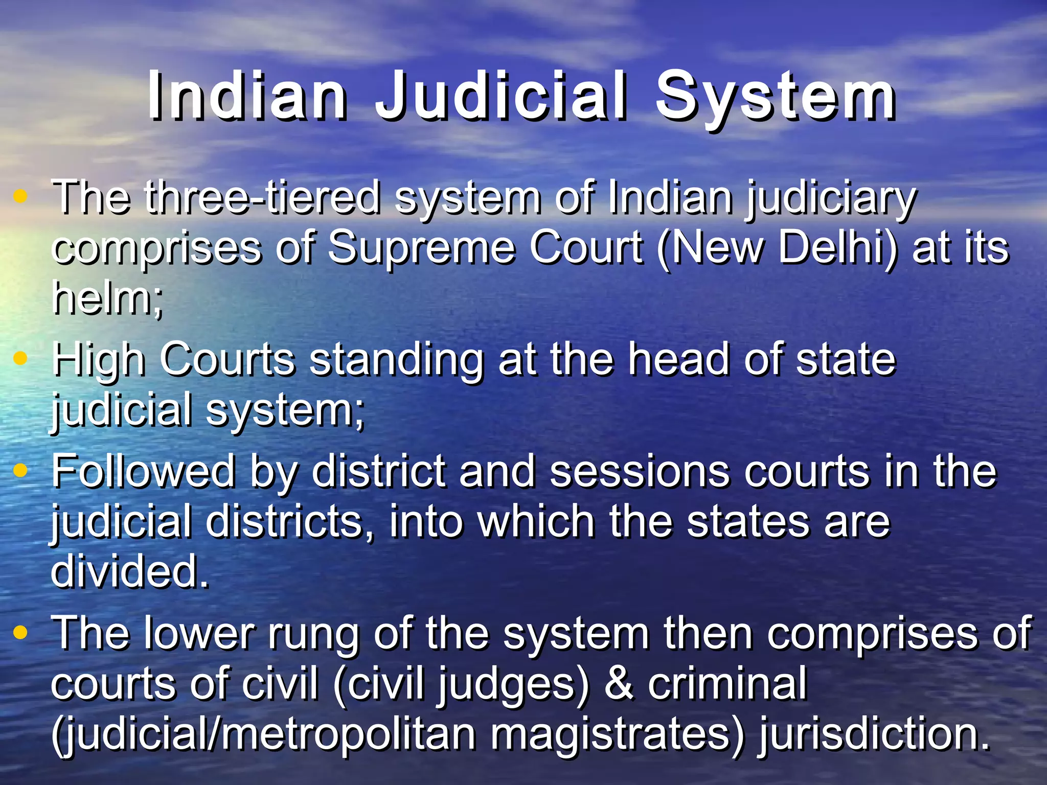 Indian legal-system and sources of law | PPT