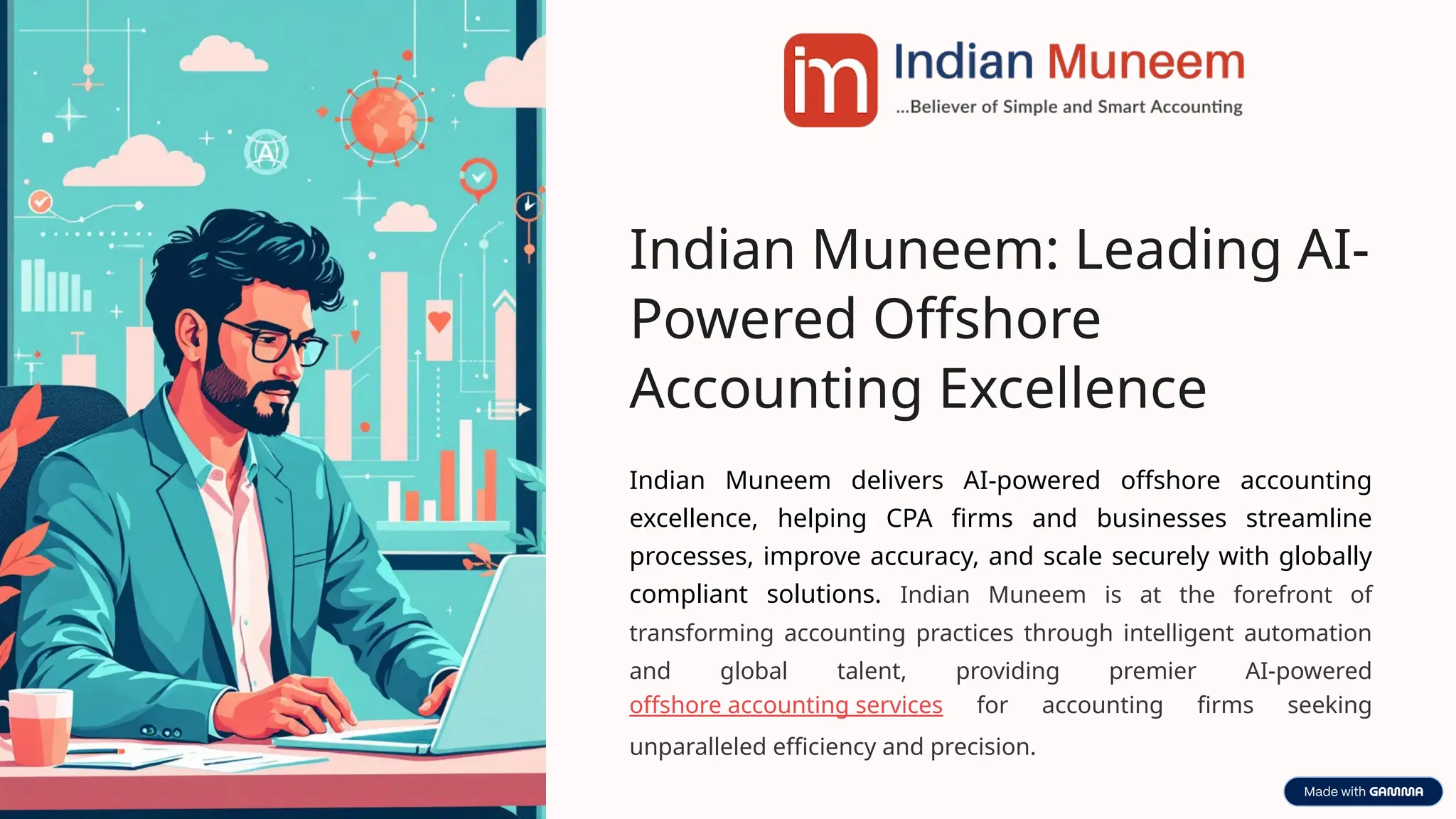 Indian Muneem: Leading AI-Powered Offshore Accounting Excellence | PPTX