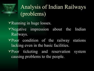 Indian Railways 123 | PPT | Rail Travel | Travel Type