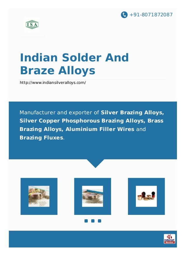 Indian solder-and-braze-alloys