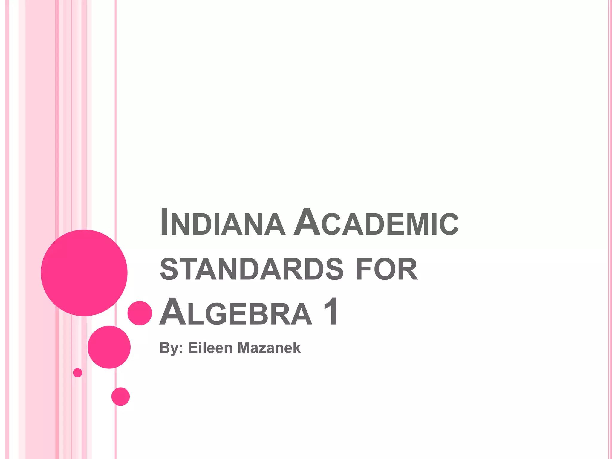 Math Academic Standards | PPT