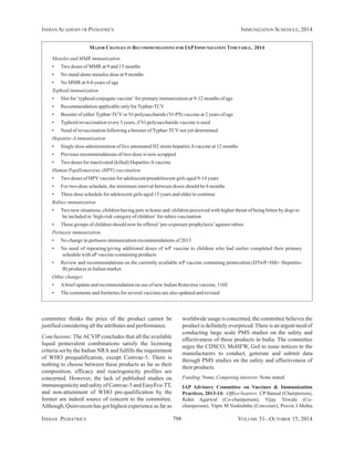 Indian academy of pediatrics (iap) recommended immunization | PDF