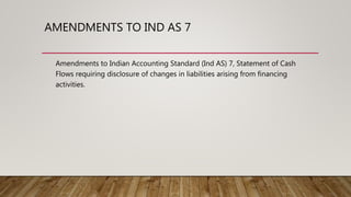 Indian accounting standard 7 (statement of cash flows) | PPTX