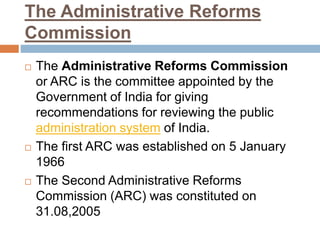 Indian administration and governance | PPTX