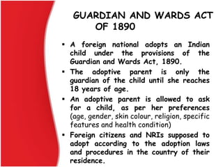 Indian adoption laws | PPTX