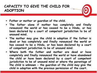 Indian adoption laws | PPTX