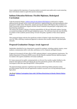 Indiana Education Officials Propose New High School Diplomas | PDF