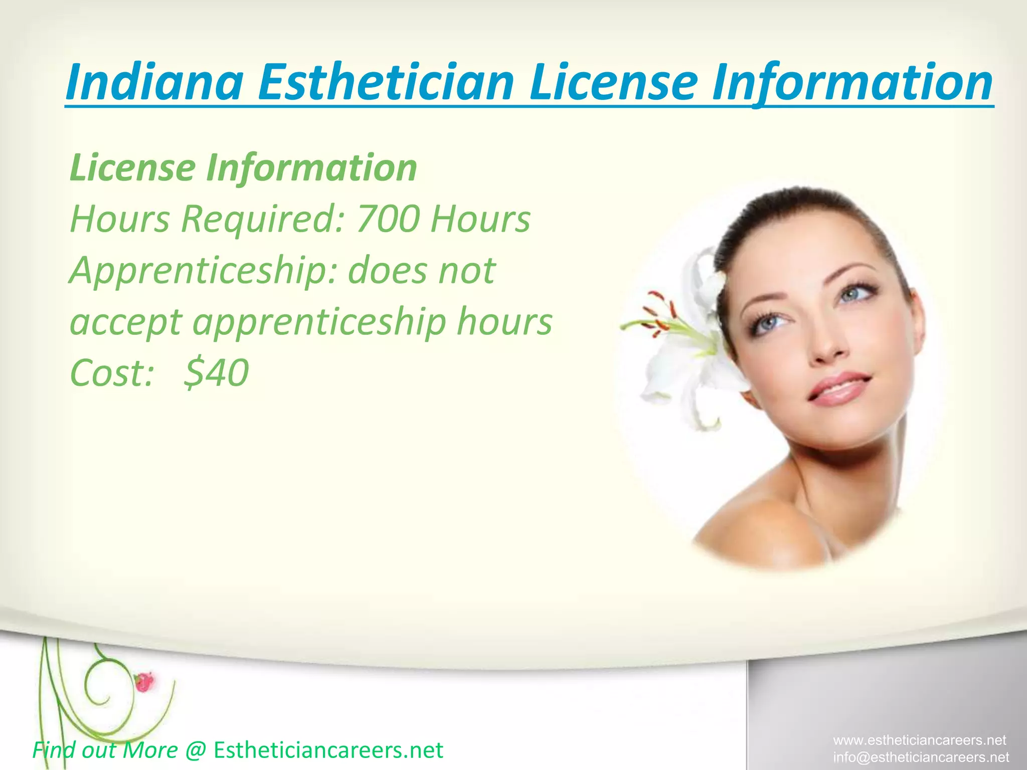 Indiana esthetician license information | PPTX
