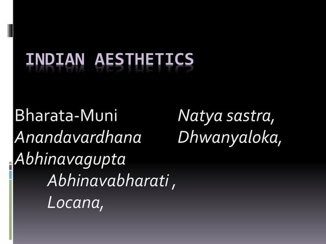 Indian aesthetics 1 | PPTX | Hinduism | Religion & Spirituality