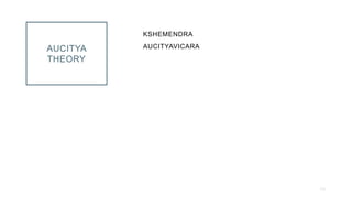 INDIAN AESTHETIC THEORY AN OVER VIEW - BY Dr. VILASINI K A | PPTX