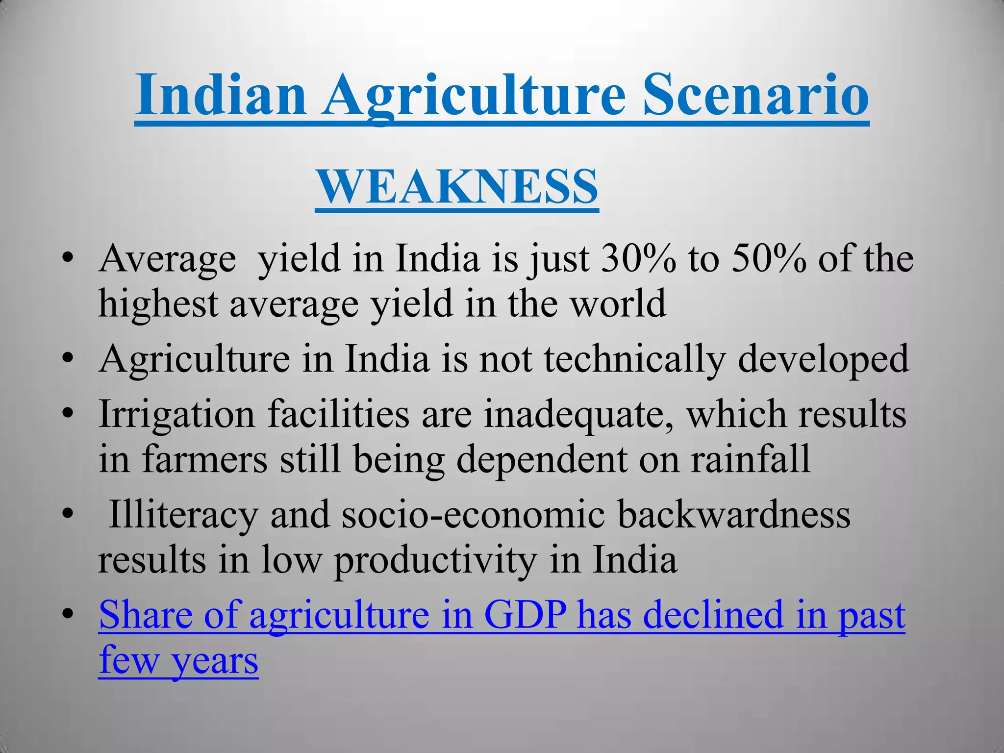 Indian agriculture | PPTX