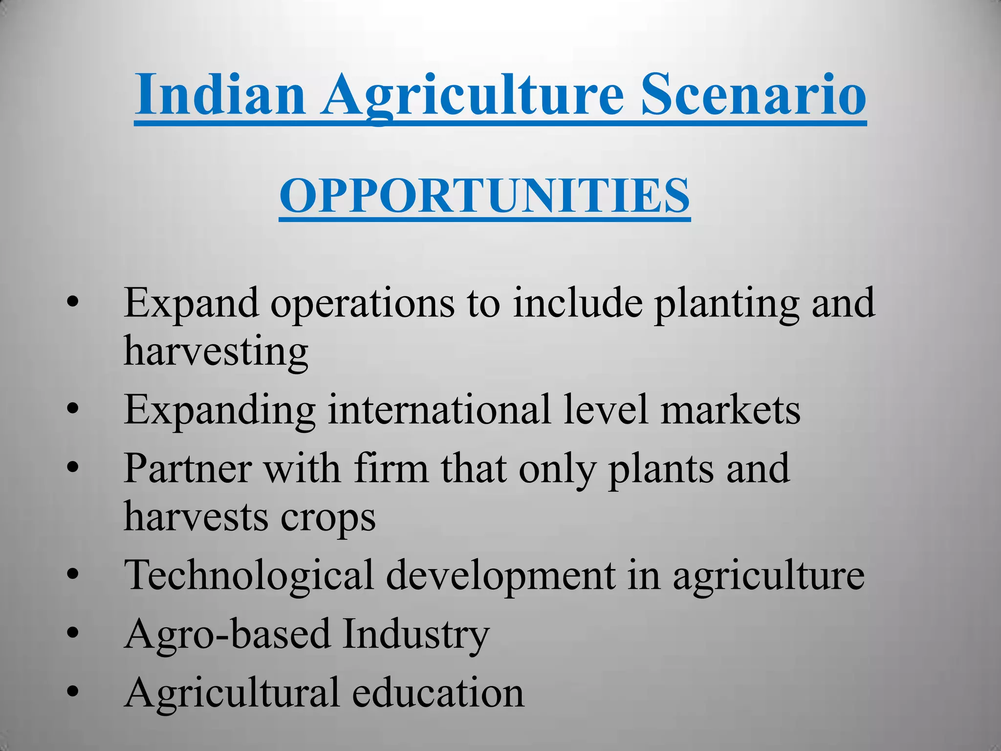Indian agriculture | PPTX