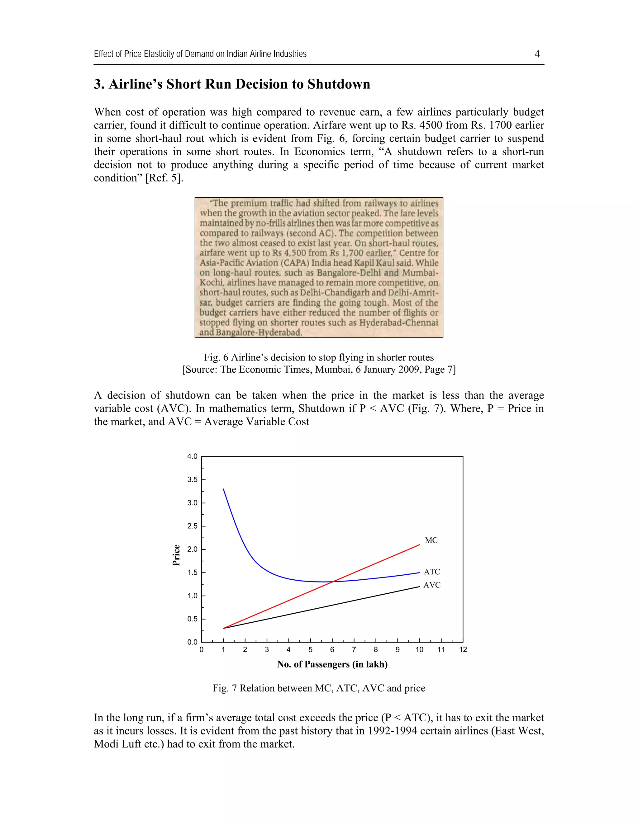 Effect of Price Elasticity of Demand on Indian Airline Industries | PDF