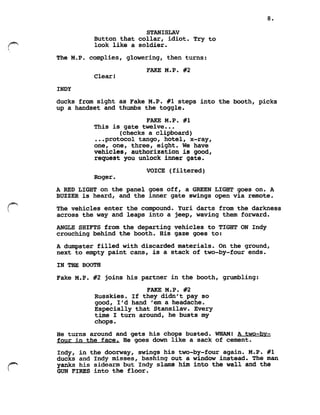 Indiana Jones And The City Of The Gods Frank Darabont script | PPT
