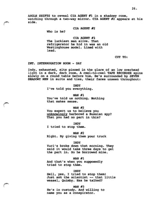 Indiana Jones And The City Of The Gods Frank Darabont script | PPT